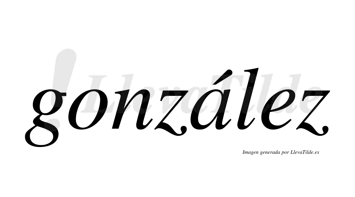 ¿Lleva tilde gonzález? | LlevaTilde.es