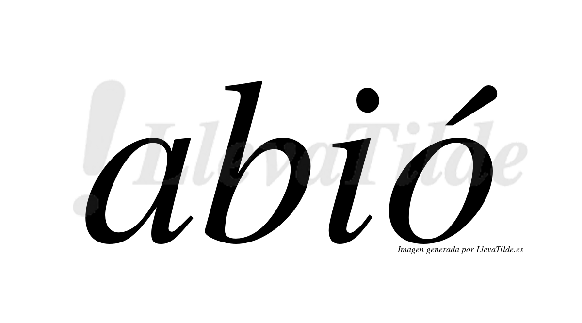 ¿Lleva tilde abió? | LlevaTilde.es