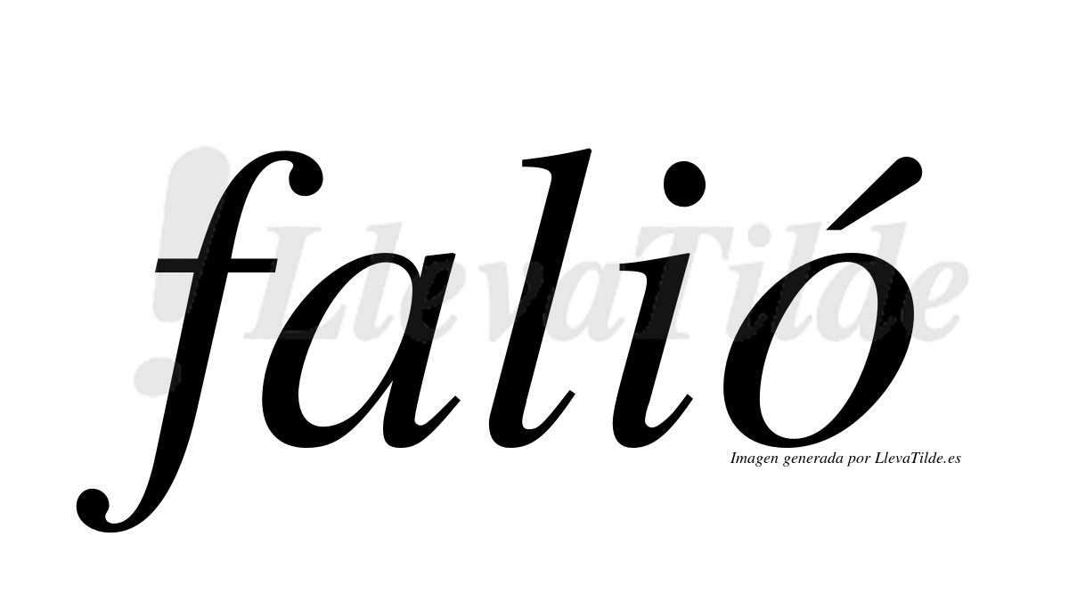 ¿Lleva tilde falió? | LlevaTilde.es