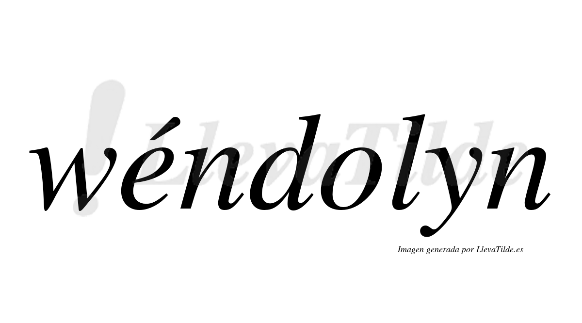 ¿Lleva tilde wéndolyn? | LlevaTilde.es