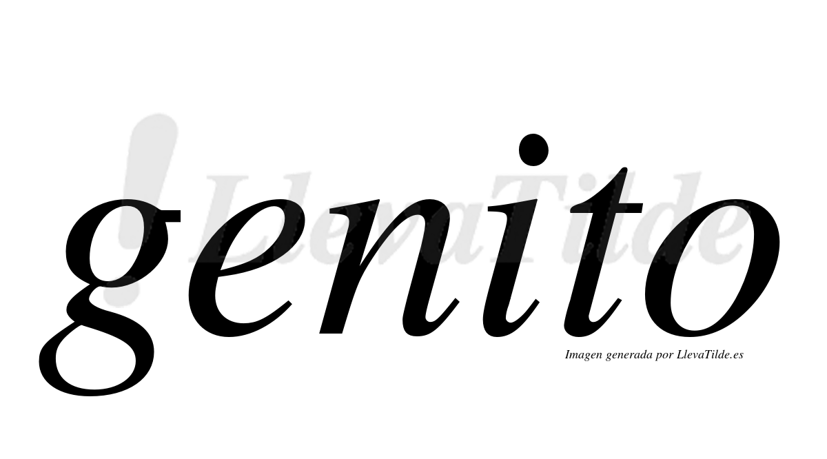¿Lleva tilde genito? | LlevaTilde.es