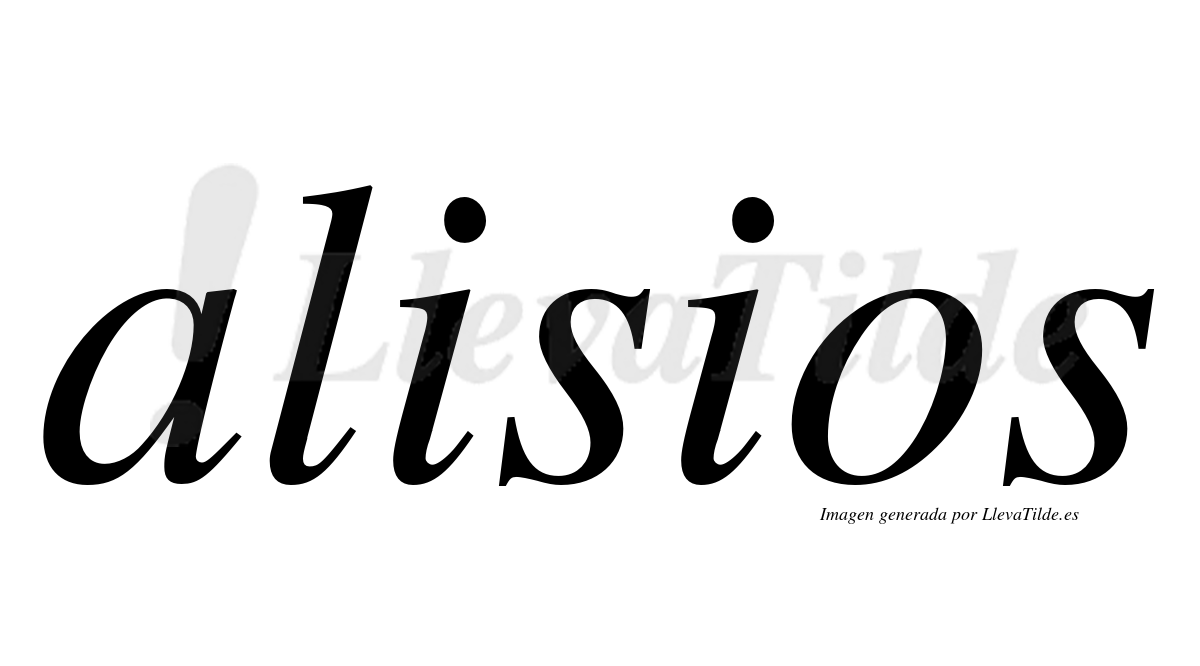 ¿Lleva tilde alisios? | LlevaTilde.es