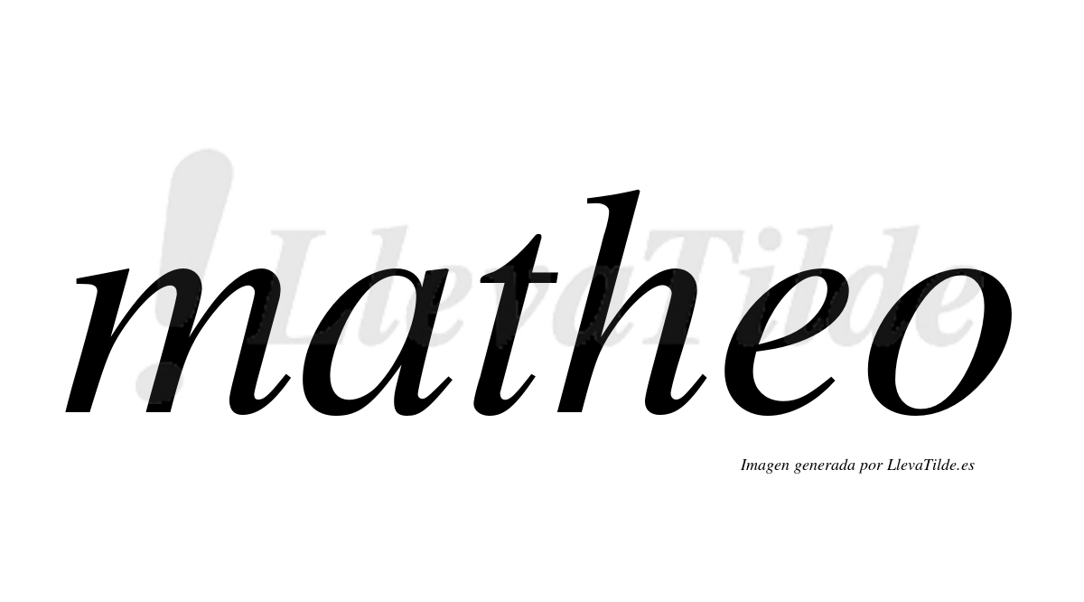 ¿Lleva tilde matheo? | LlevaTilde.es