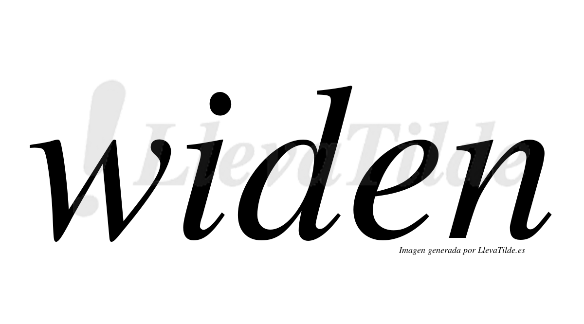 ¿Lleva tilde widen? | LlevaTilde.es