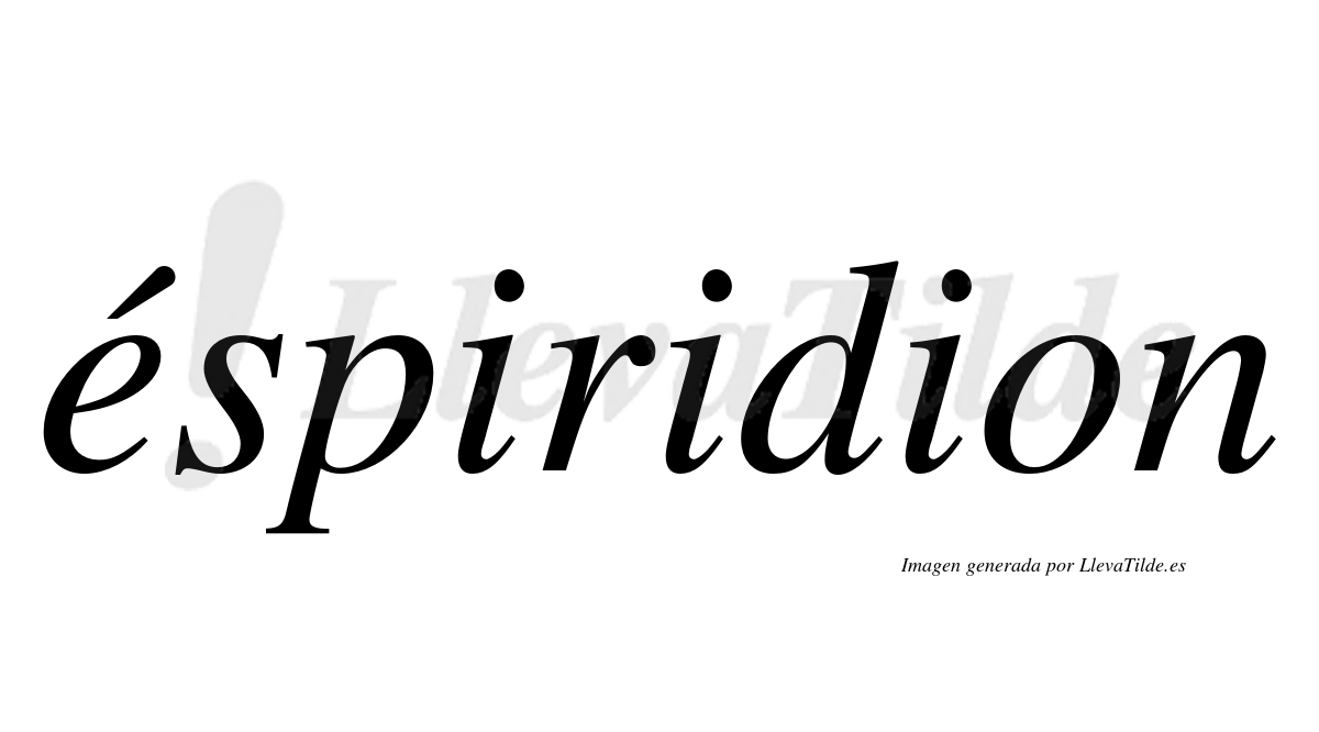 ¿Lleva tilde éspiridion? | LlevaTilde.es