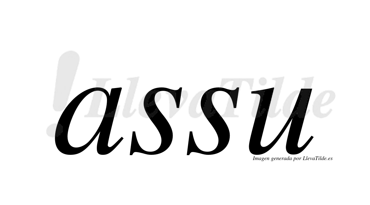 ¿Lleva tilde assu? | LlevaTilde.es