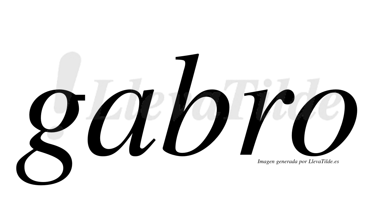 ¿Lleva tilde gabro? | LlevaTilde.es