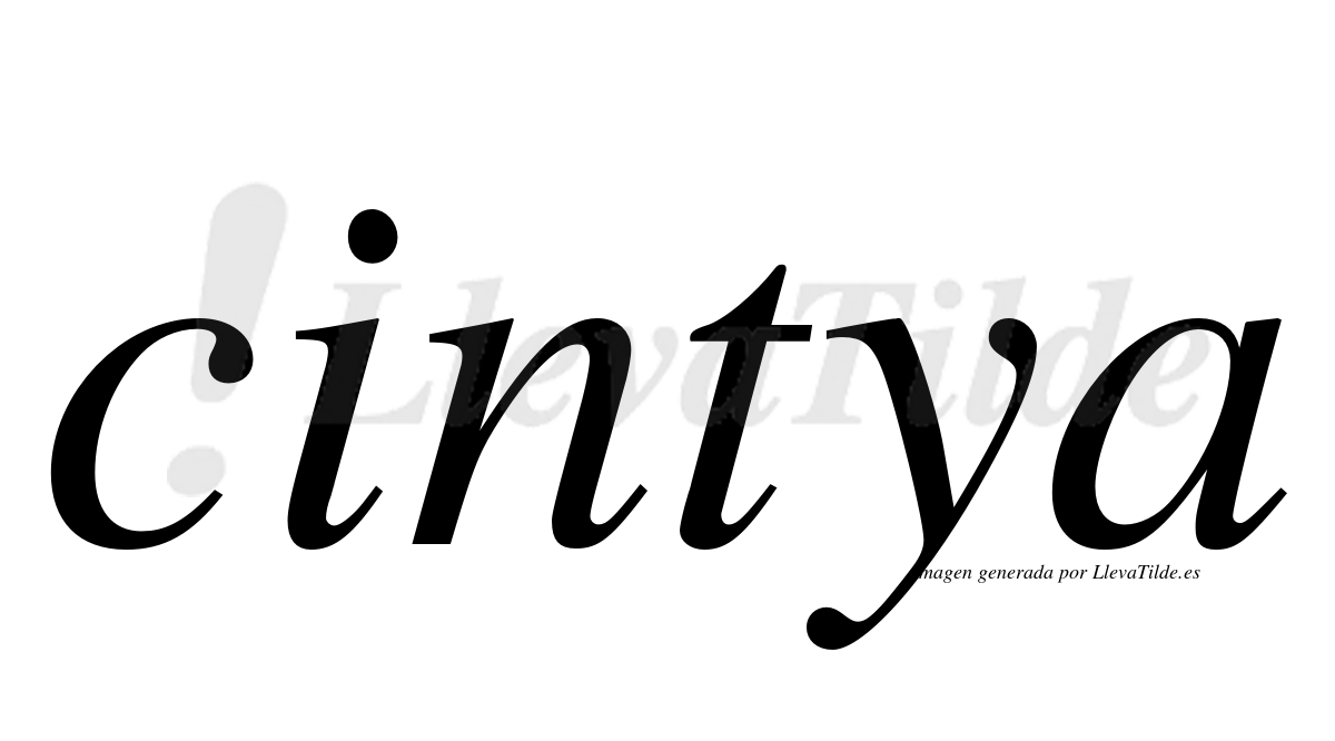 ¿Lleva tilde cintya? | LlevaTilde.es