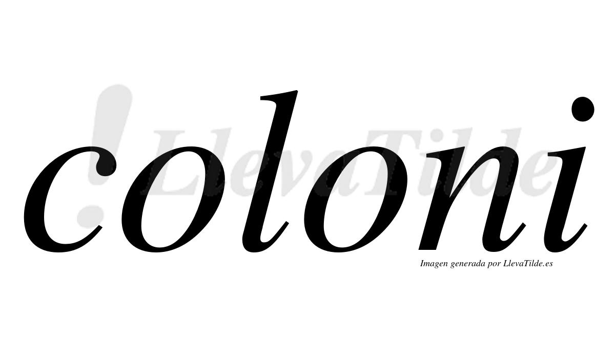 ¿Lleva tilde coloni? | LlevaTilde.es
