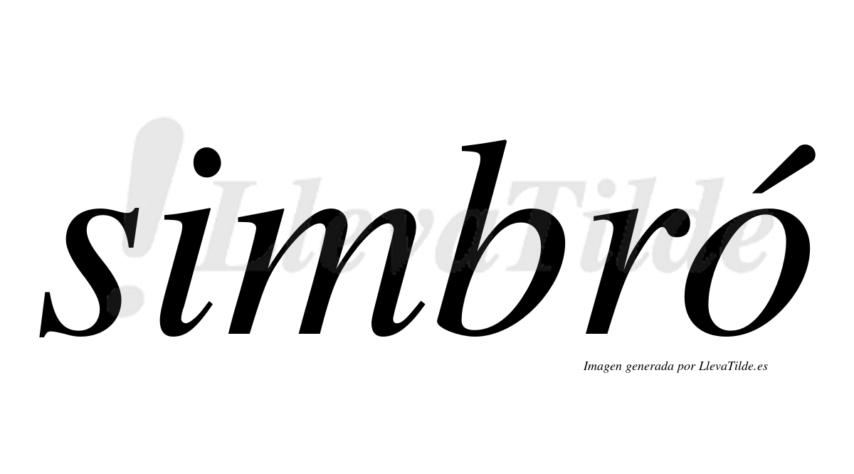 ¿Lleva tilde simbró? | LlevaTilde.es