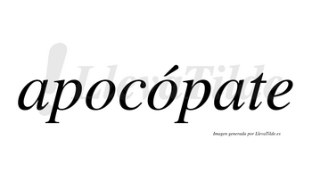 ¿Lleva tilde apocópate? | LlevaTilde.es