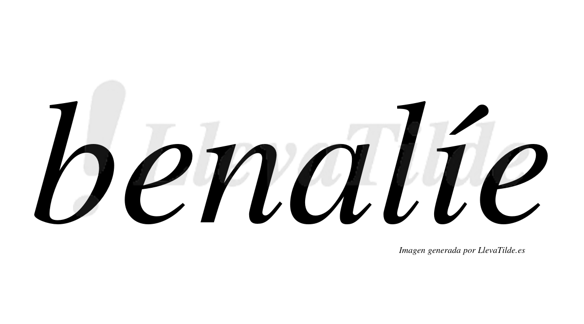 ¿Lleva tilde benalíe? | LlevaTilde.es