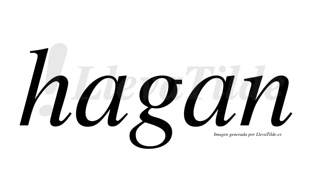 ¿Lleva tilde hagan? | LlevaTilde.es