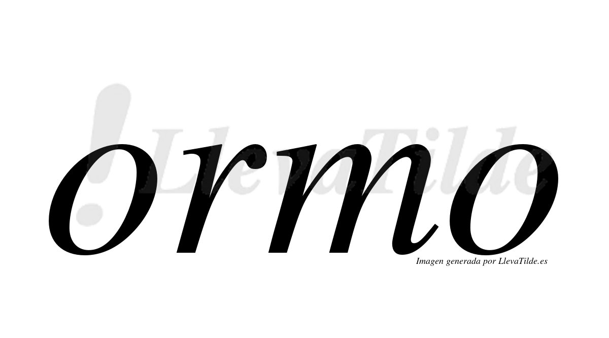 ¿Lleva tilde ormo? | LlevaTilde.es