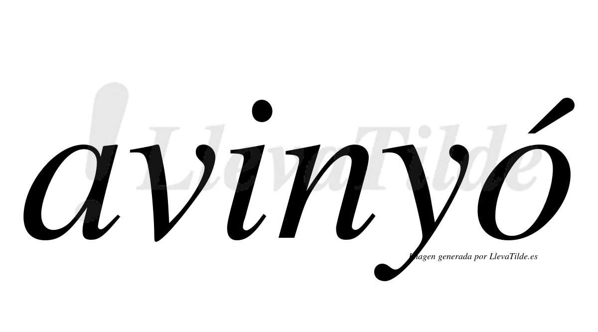 ¿Lleva tilde avinyó? | LlevaTilde.es