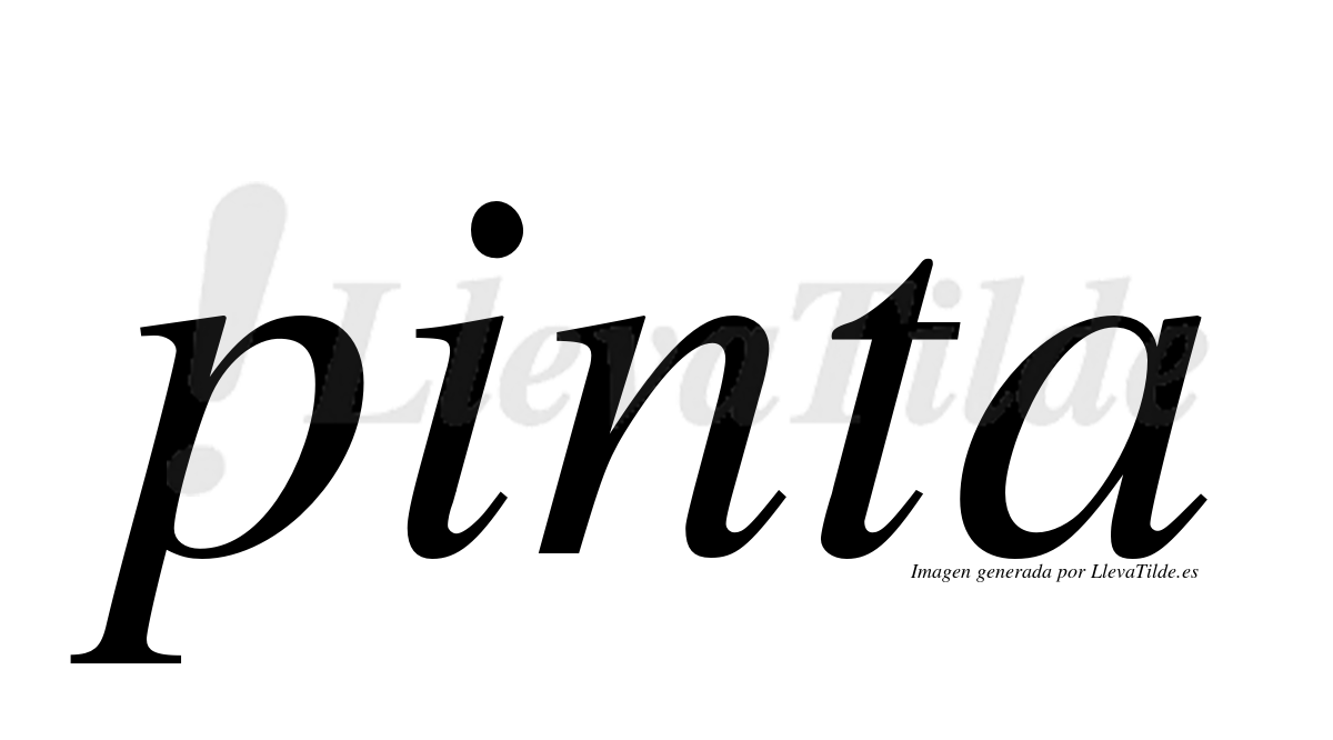 ¿Lleva tilde pinta? | LlevaTilde.es