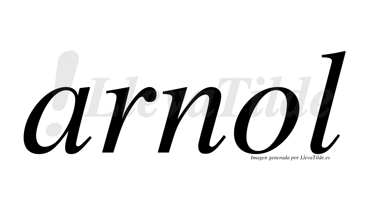 ¿Lleva tilde arnol? | LlevaTilde.es