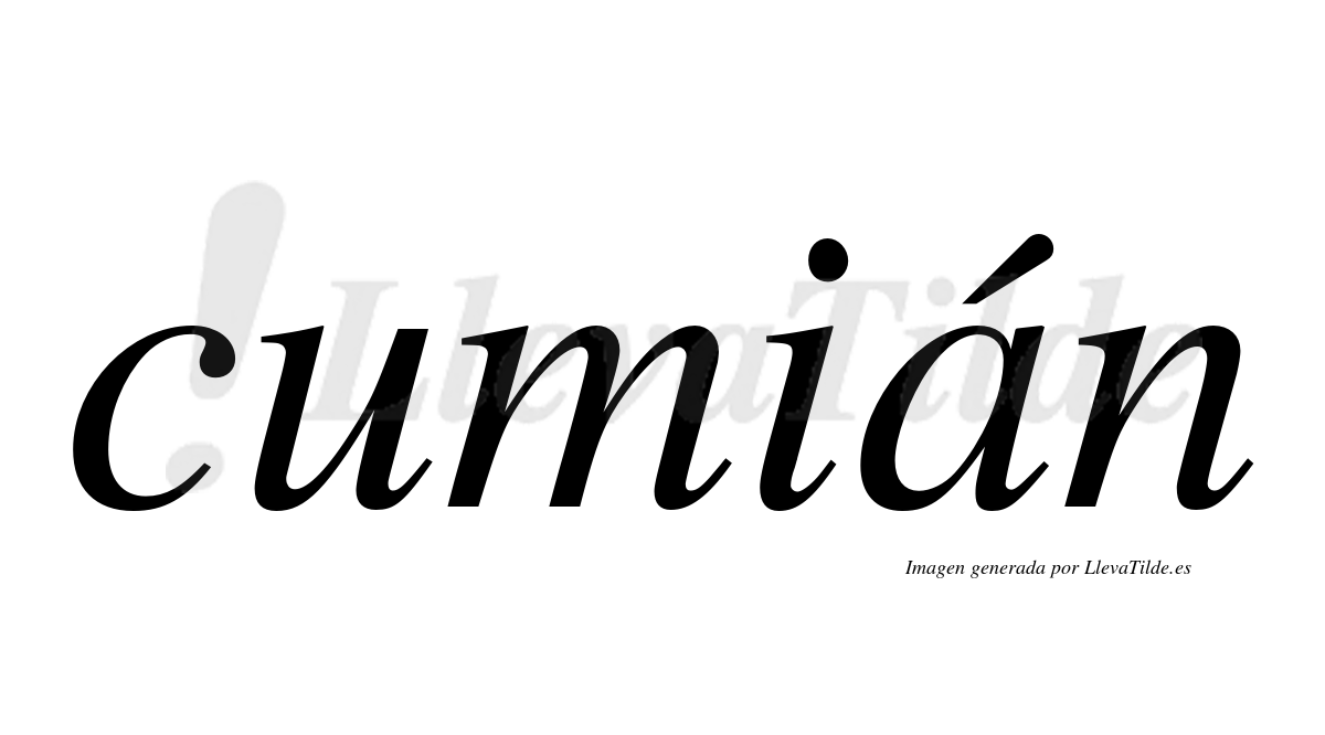 ¿Lleva tilde cumián? | LlevaTilde.es