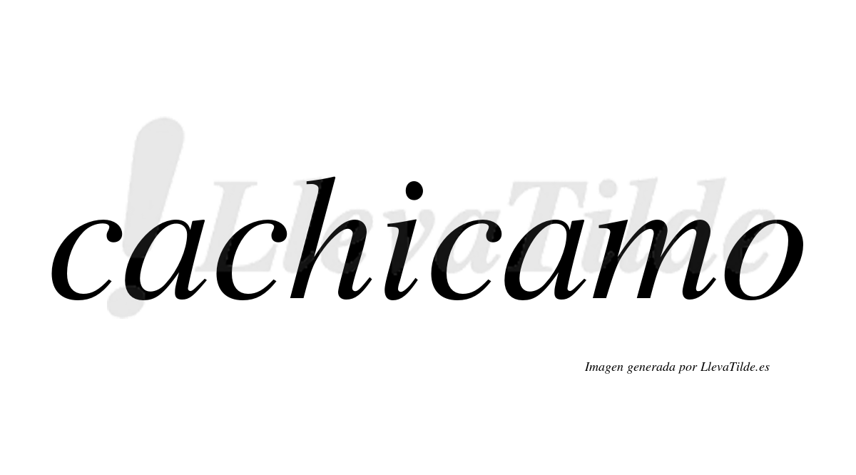 ¿Lleva tilde cachicamo? | LlevaTilde.es