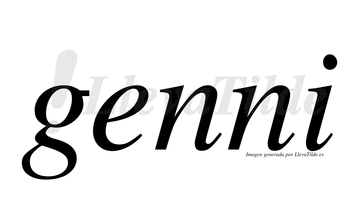 ¿Lleva tilde genni? | LlevaTilde.es