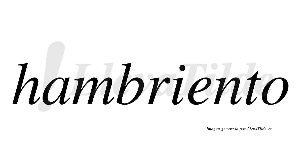 ¿Lleva tilde hambriento? | LlevaTilde.es