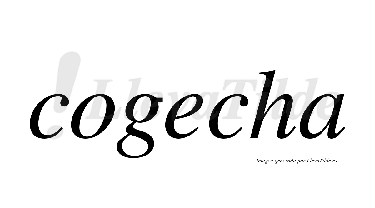 ¿Lleva tilde cogecha? | LlevaTilde.es