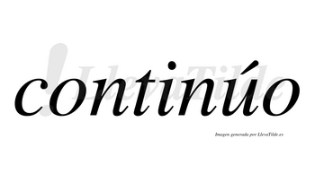 ¿Lleva tilde continúo? | LlevaTilde.es