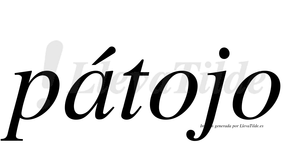 ¿Lleva tilde pátojo? | LlevaTilde.es