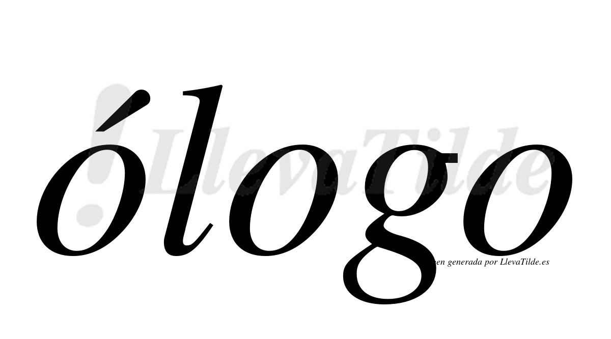 ¿Lleva tilde ólogo? | LlevaTilde.es
