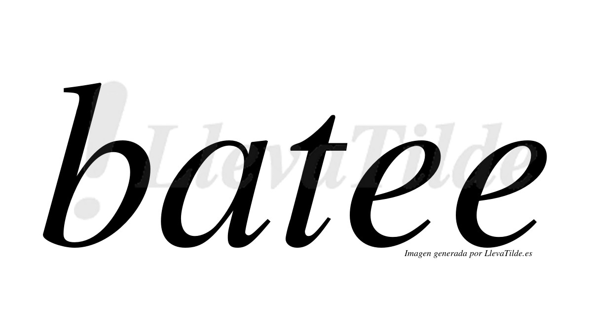 ¿Lleva tilde batee? | LlevaTilde.es