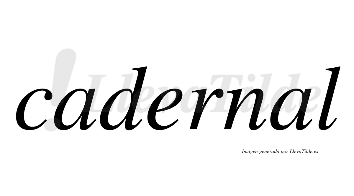 ¿Lleva tilde cadernal? | LlevaTilde.es