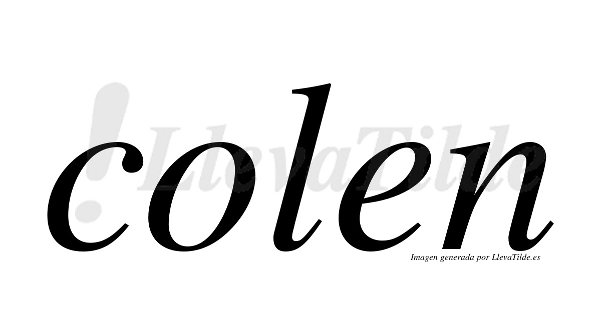 ¿Lleva tilde colen? | LlevaTilde.es