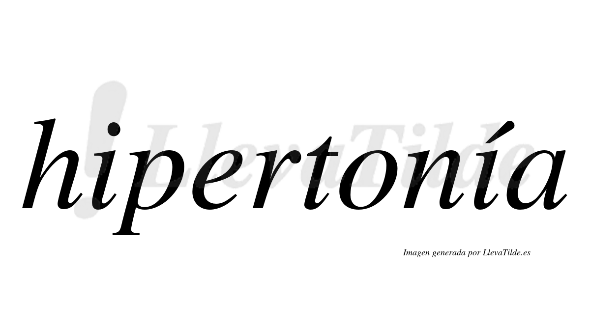 ¿Lleva tilde hipertonía? | LlevaTilde.es