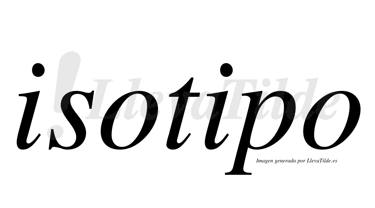 ¿Lleva tilde isotipo? | LlevaTilde.es