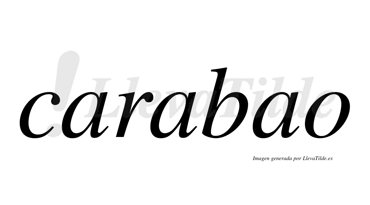 ¿Lleva tilde carabao? | LlevaTilde.es