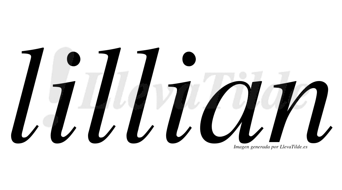 ¿Lleva tilde lillian? | LlevaTilde.es