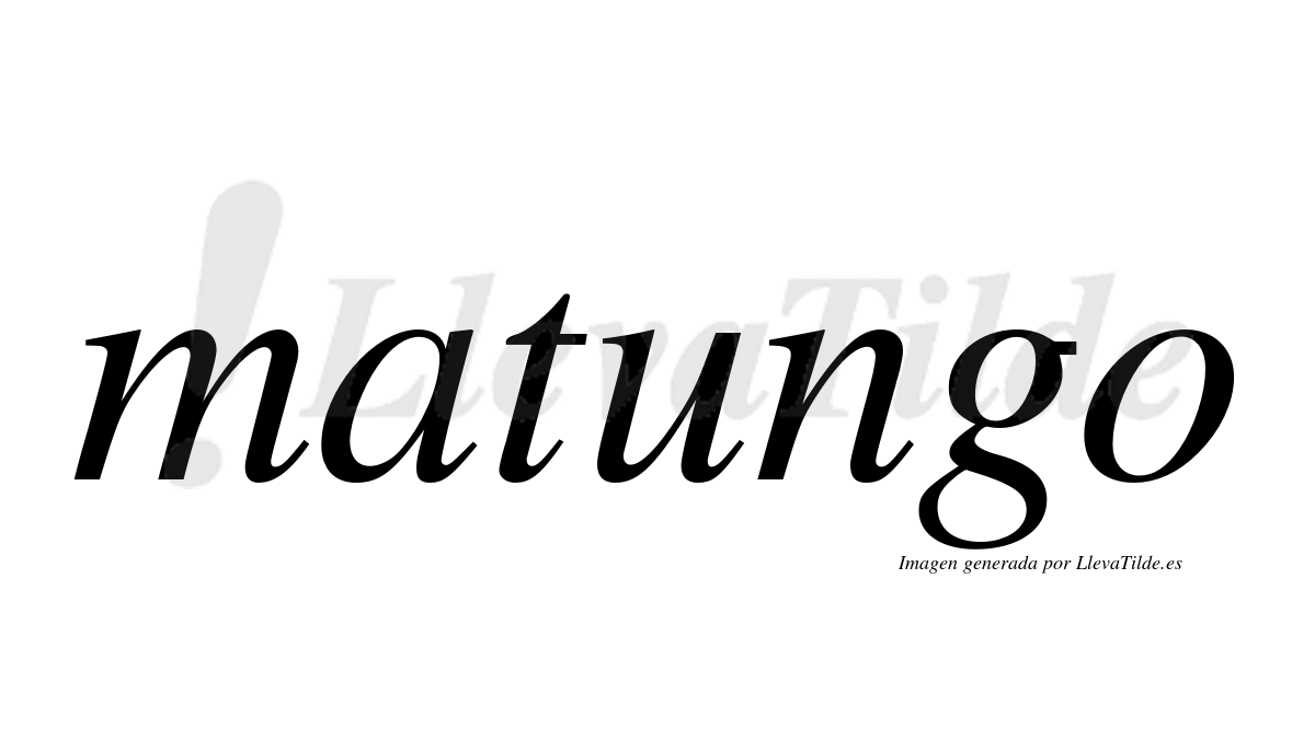 ¿Lleva tilde matungo? | LlevaTilde.es