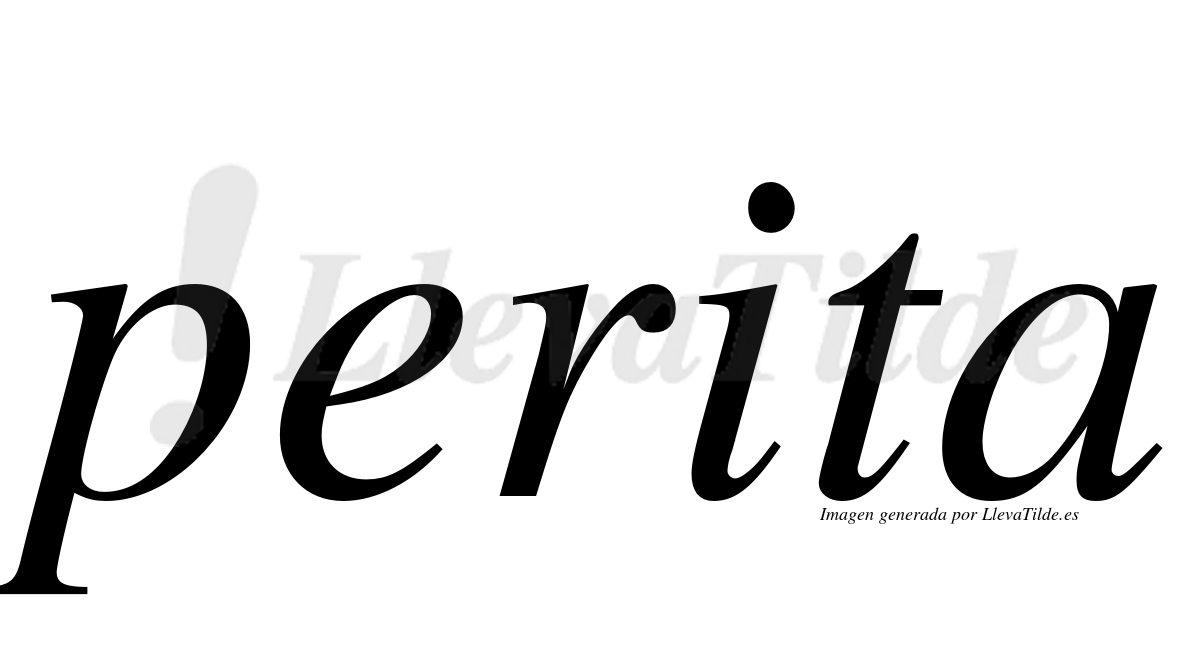 ¿Lleva tilde perita? | LlevaTilde.es