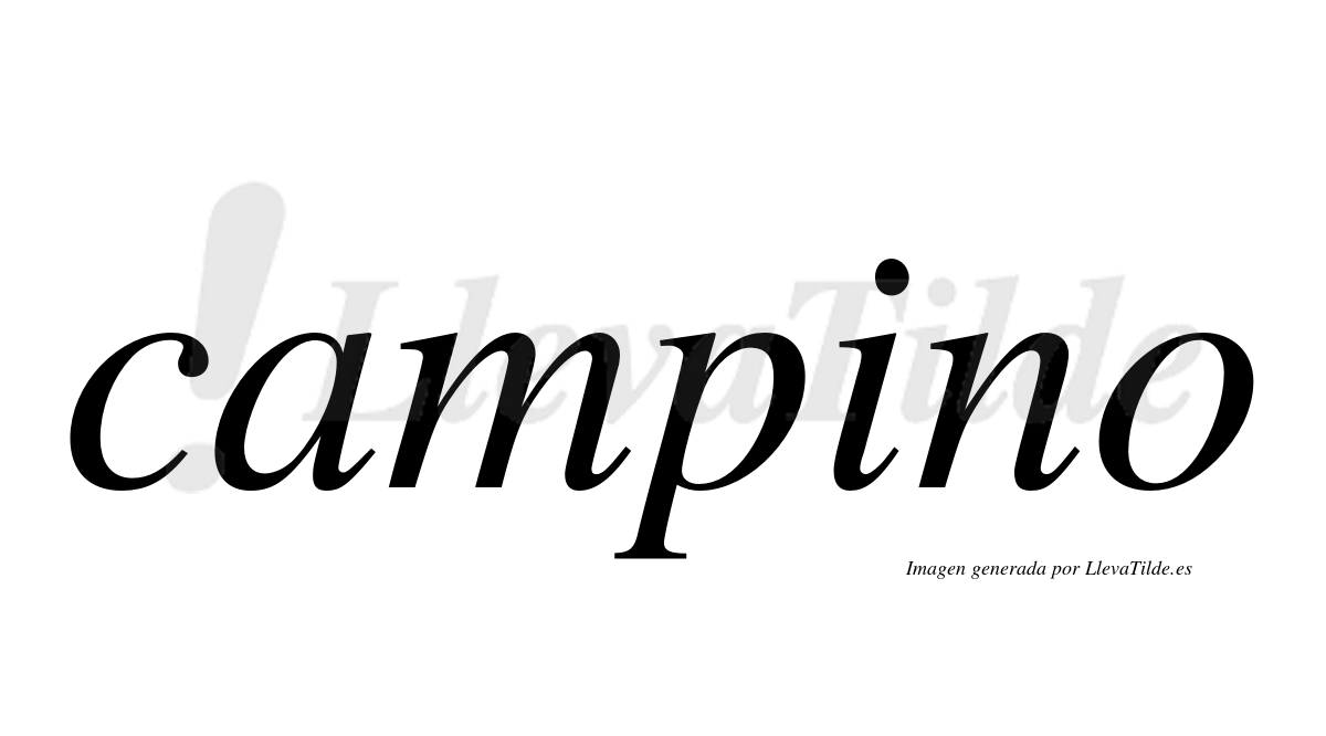 ¿Lleva tilde campino? | LlevaTilde.es