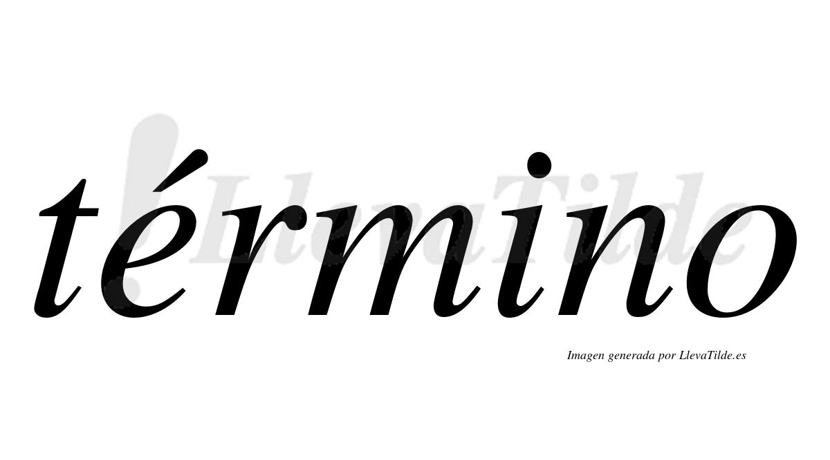 ¿Lleva tilde término? | LlevaTilde.es