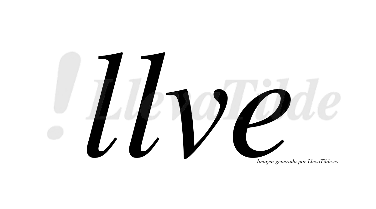 ¿Lleva tilde llve? | LlevaTilde.es