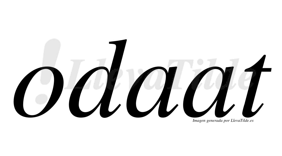 ¿Lleva tilde odaat? | LlevaTilde.es