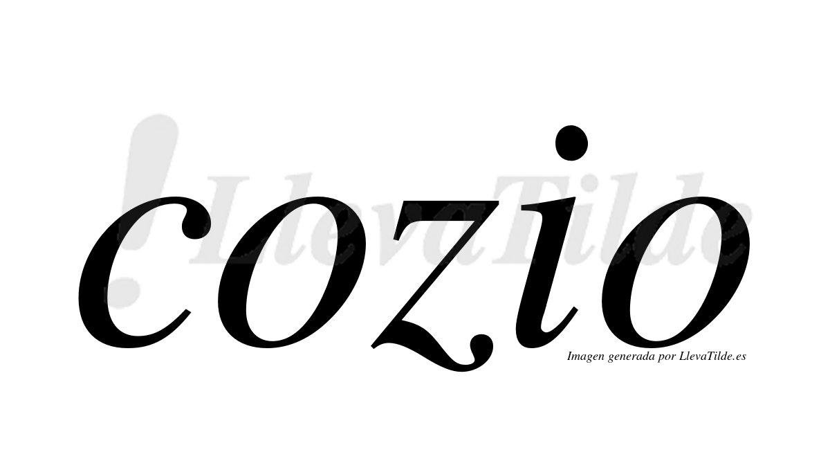 ¿Lleva tilde cozio? | LlevaTilde.es