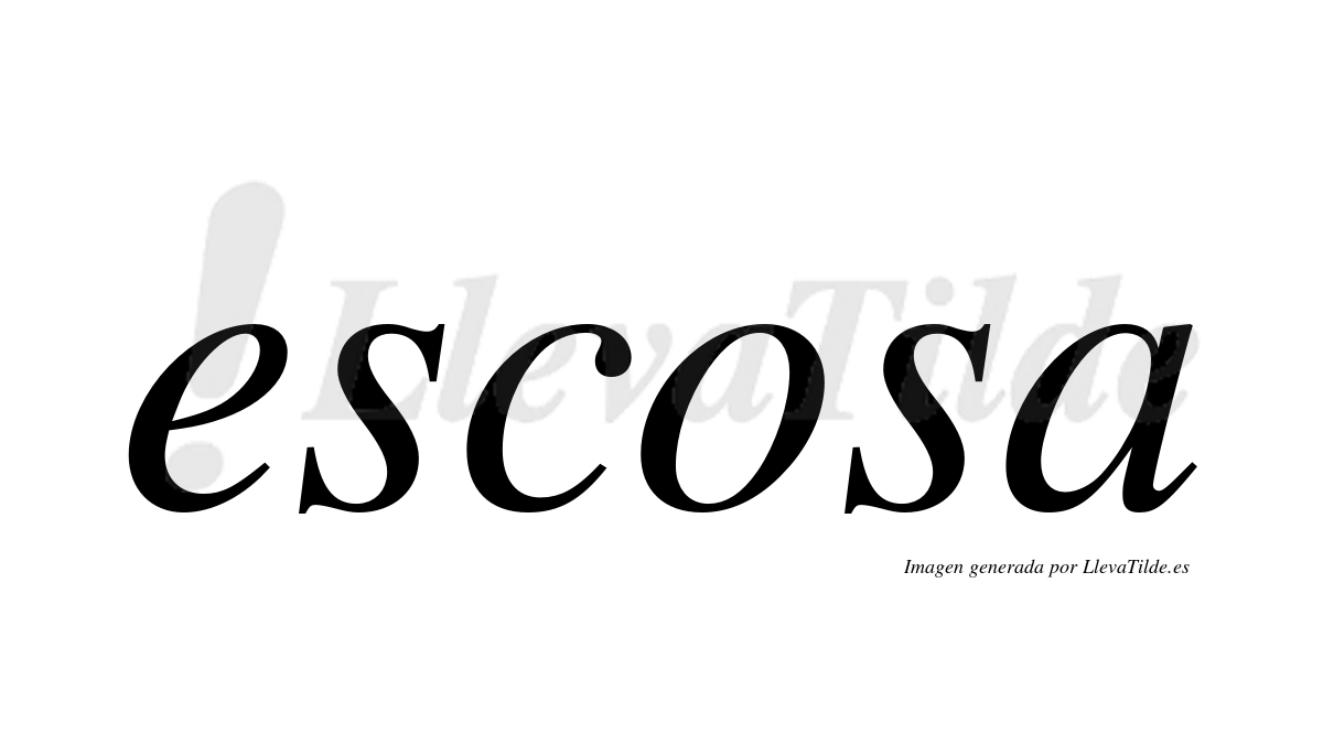 ¿Lleva tilde escosa? | LlevaTilde.es