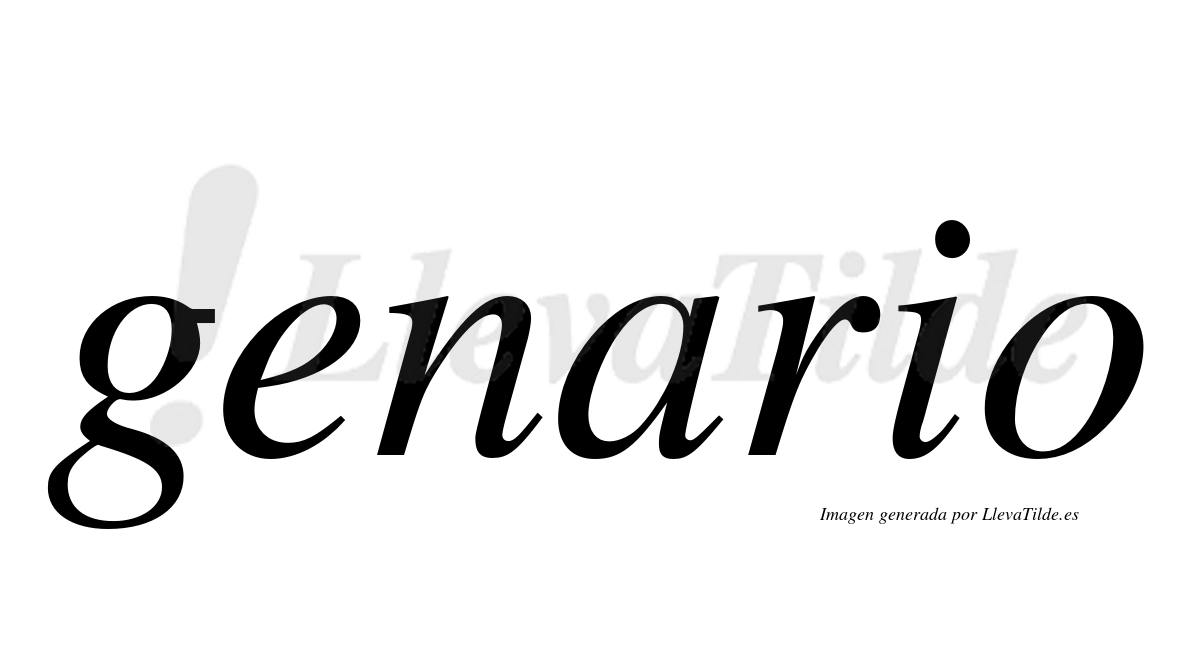 ¿Lleva tilde genario? | LlevaTilde.es