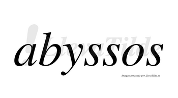 ¿Lleva tilde abyssos? | LlevaTilde.es