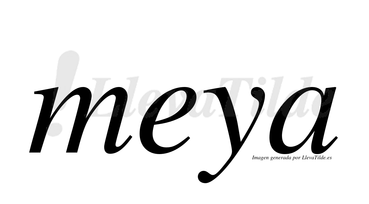 ¿Lleva tilde meya? | LlevaTilde.es