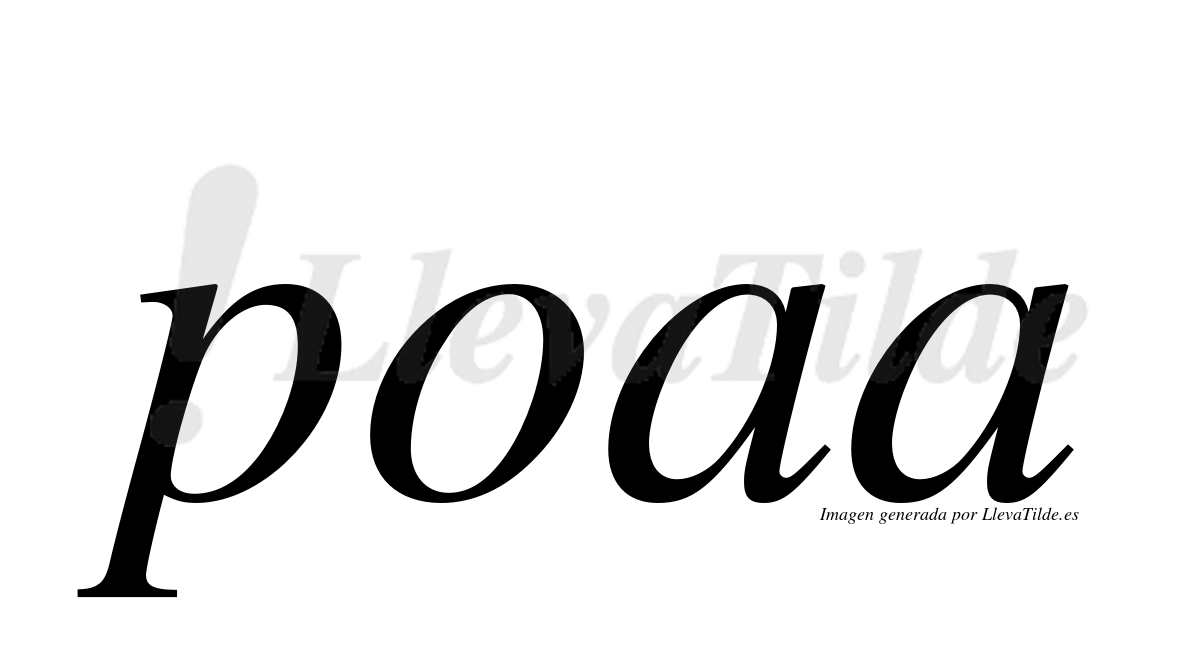 ¿Lleva tilde poaa? | LlevaTilde.es