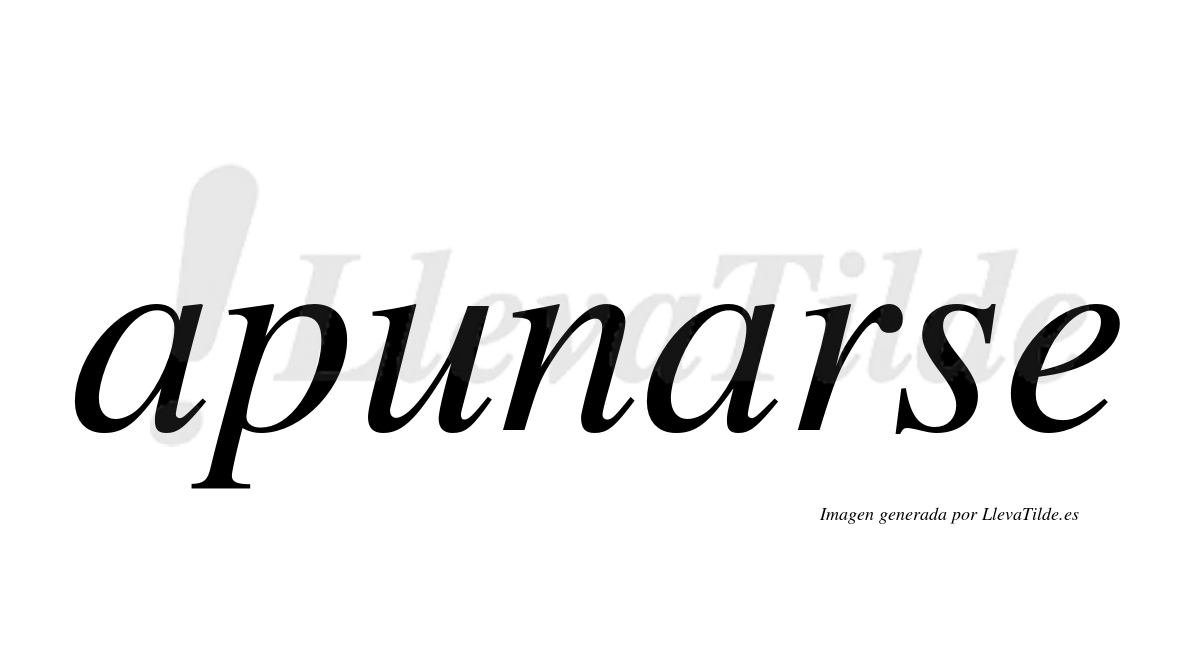 ¿Lleva tilde apunarse? | LlevaTilde.es