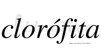 ¿Lleva tilde clorófita? | LlevaTilde.es